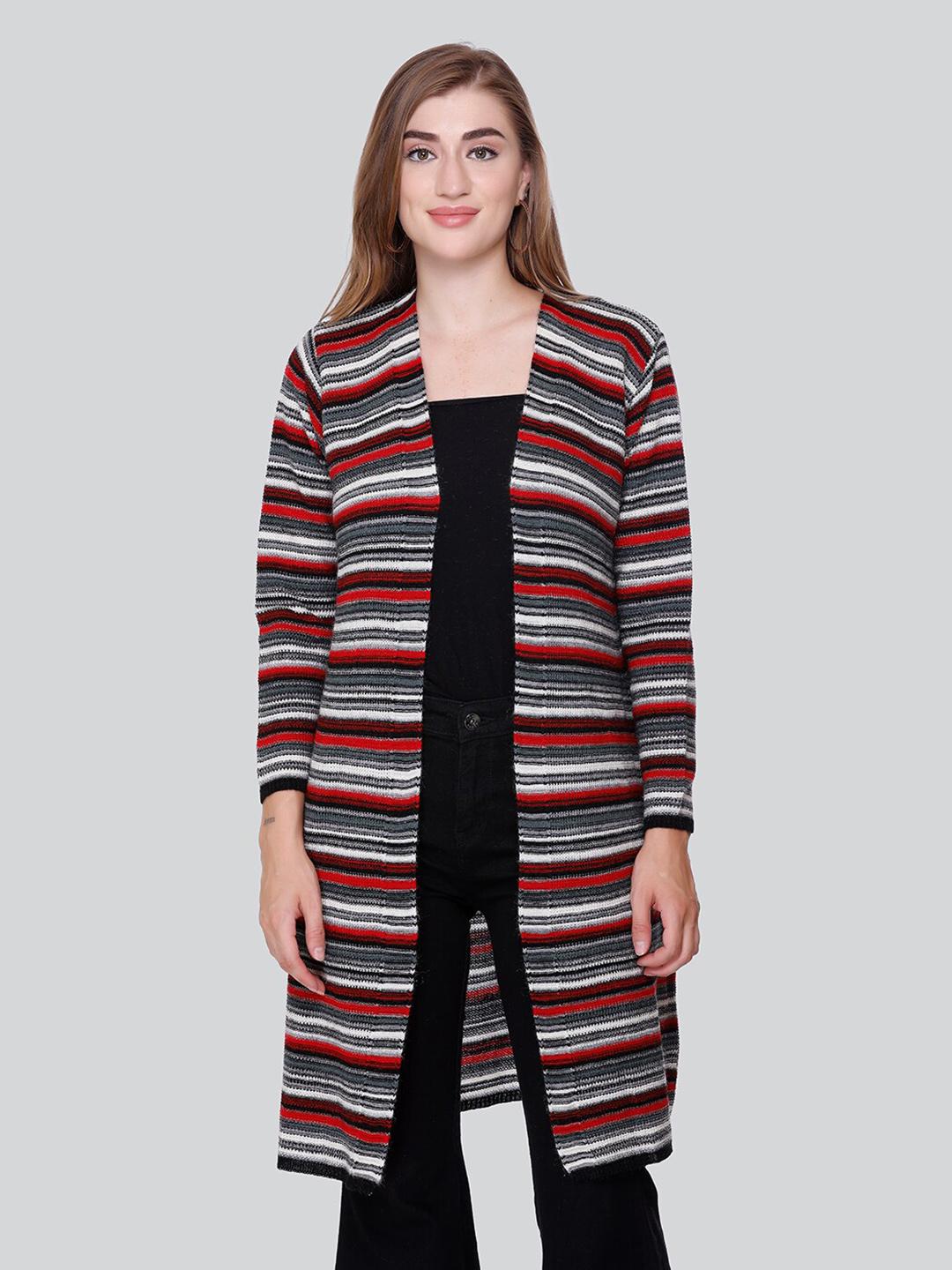 Buy Winter Wonders Striped Woollen Longline Cardigan - Sweaters for ...