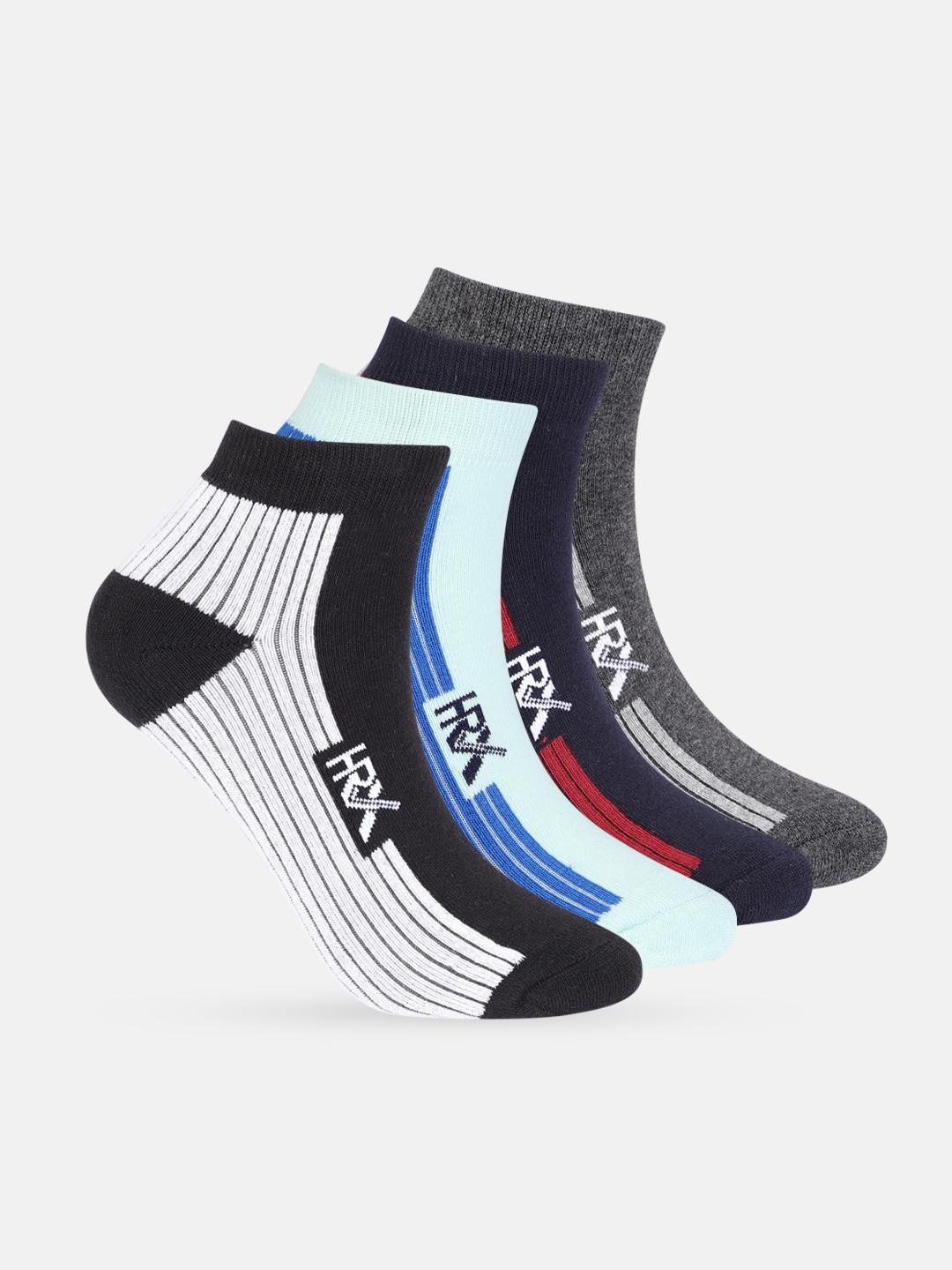 Buy HRX By Hrithik Roshan Men Set Of 4 Assorted Above Ankle Length ...