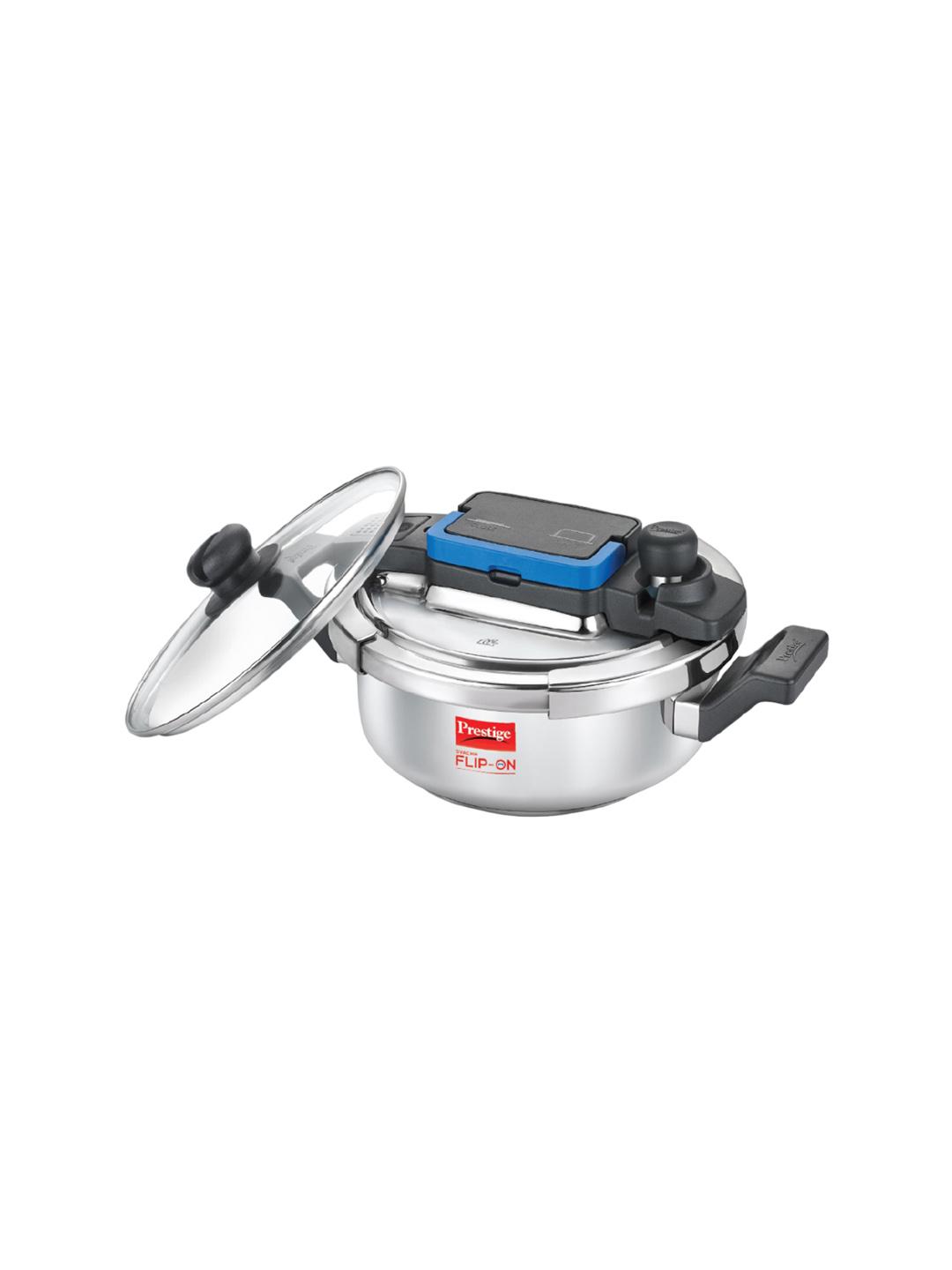 Buy Prestige Svachh Flip On Silver Stainless Steel Spillage Control ...