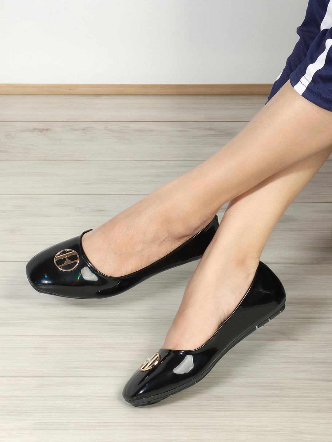 Buy ELLE Square Toe Embellished Ballerinas - Ballerinas for Women ...