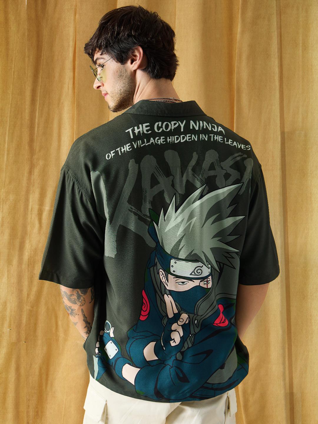 Buy The Souled Store Men Oversized Naruto Green Casual Shirts - Shirts ...