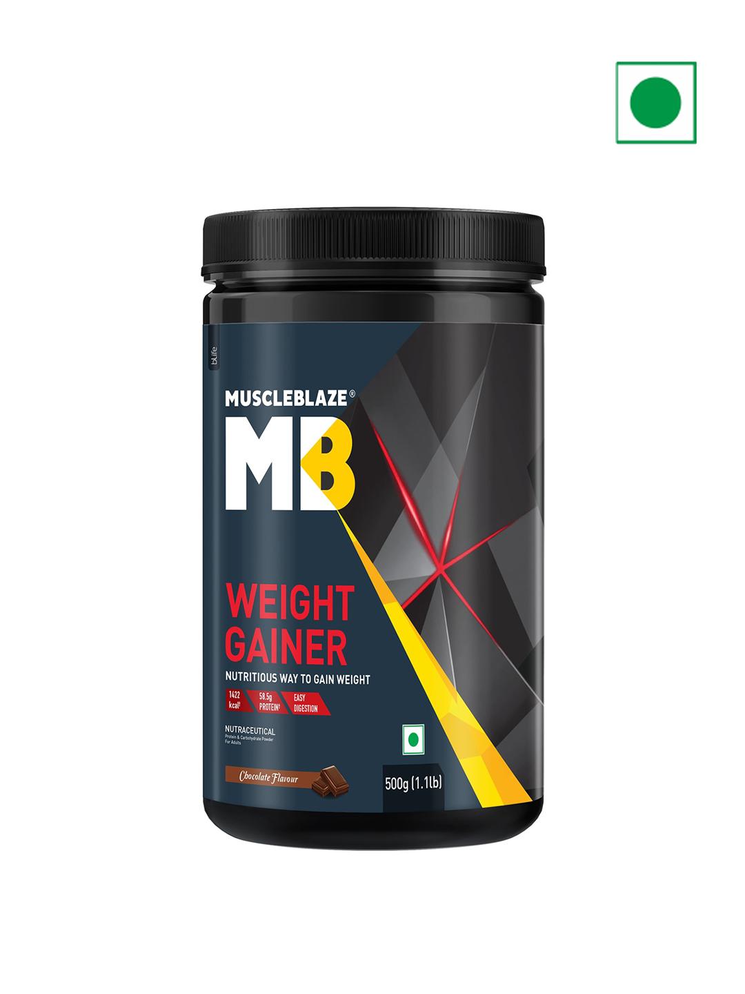 Buy MuscleBlaze Weight Gainer Powder With Added Digezyme 500 G ...