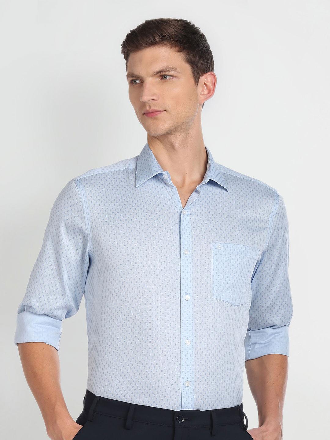 Buy Arrow Micro Disty Printed Pure Cotton Formal Shirt - Shirts for Men ...