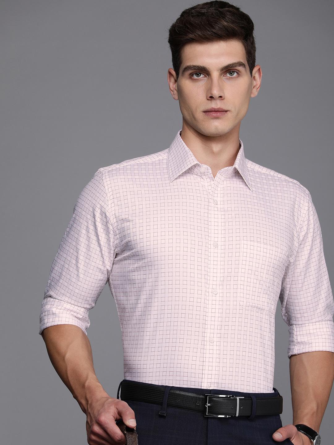 Buy Raymond Slim Fit Pure Cotton Checked Formal Shirt - Shirts for Men ...