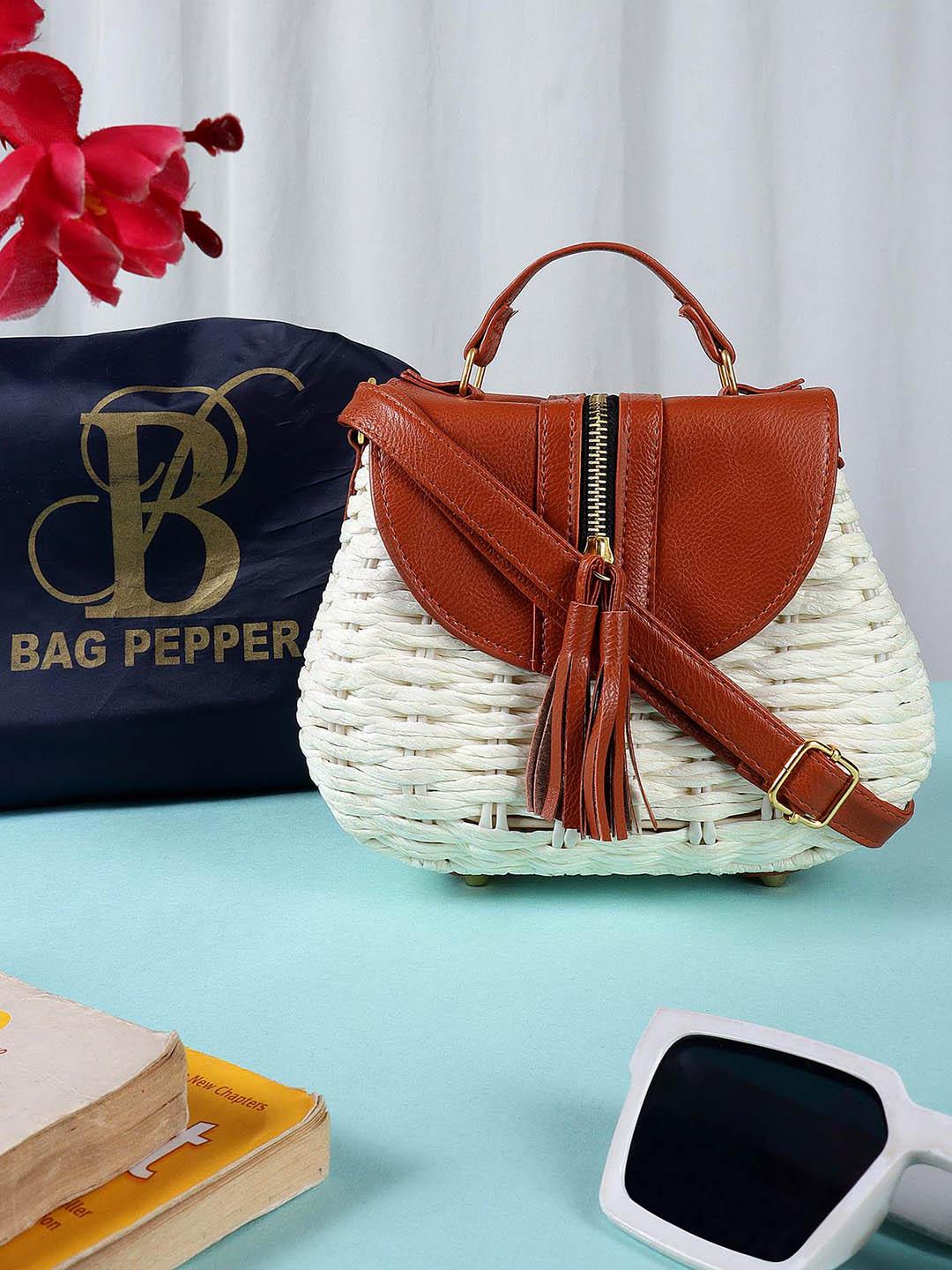 Buy Bag Pepper Self Design Structured Sling Bag - Handbags for Women ...