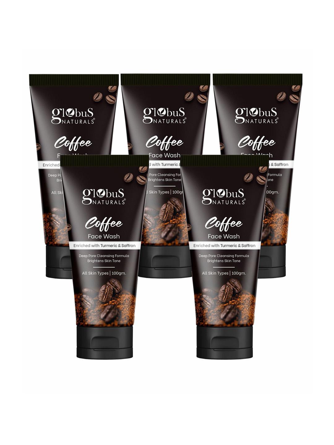Buy Globus Naturals Set Of 5 Coffee Face Wash With Turmeric For Deep ...