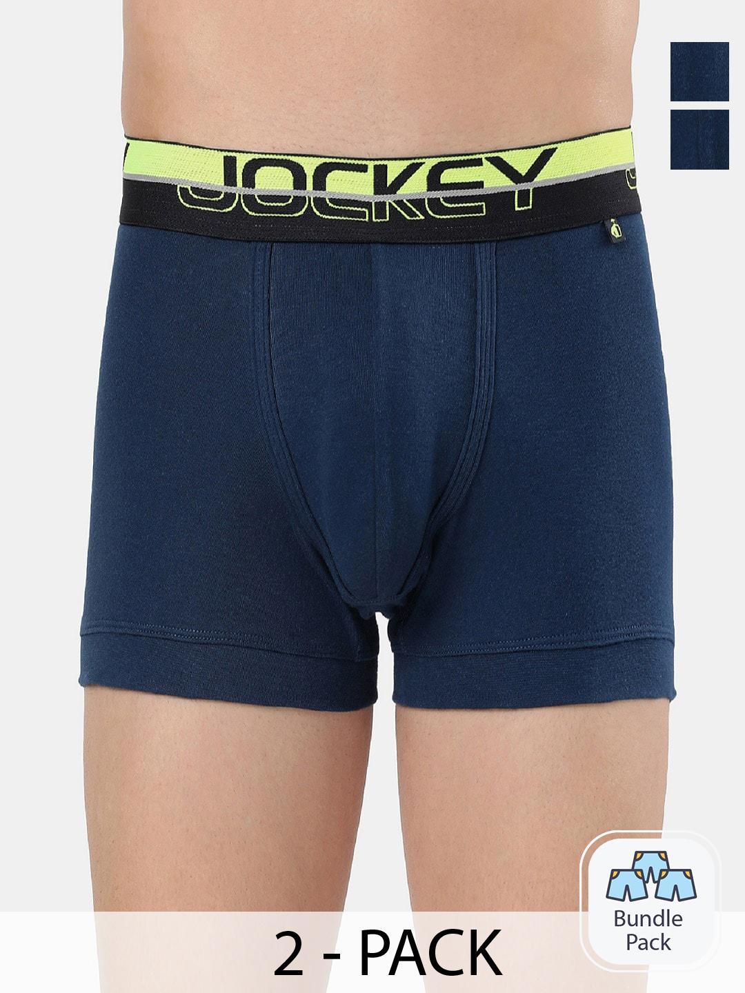 Buy Jockey Men Pack Of 2 Cotton Inner Elastic Trunk 21089092 - Trunk ...