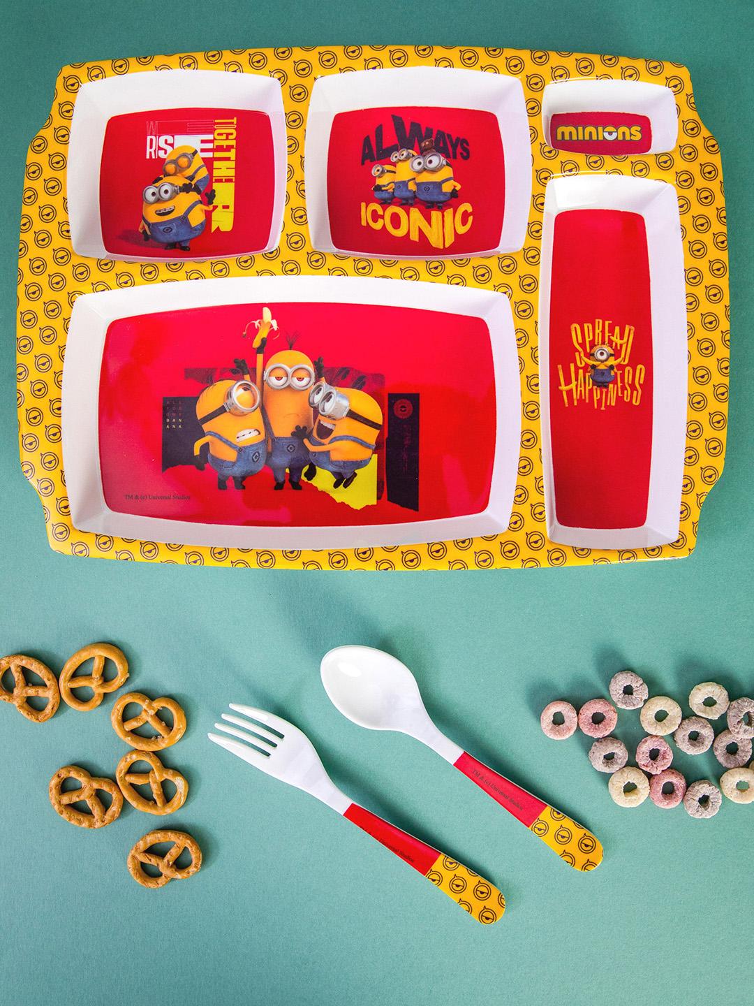 Buy Servewell Minions White Cartoon Characters Melamine Dishwasher Safe ...