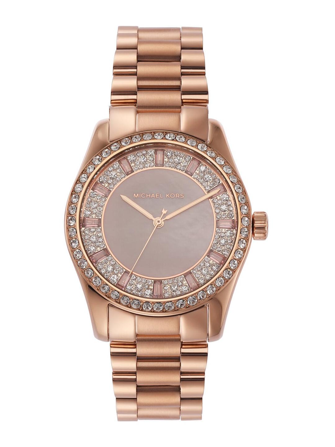 Buy Michael Kors Lexington Embellished Dial & Stainless Steel Straps ...