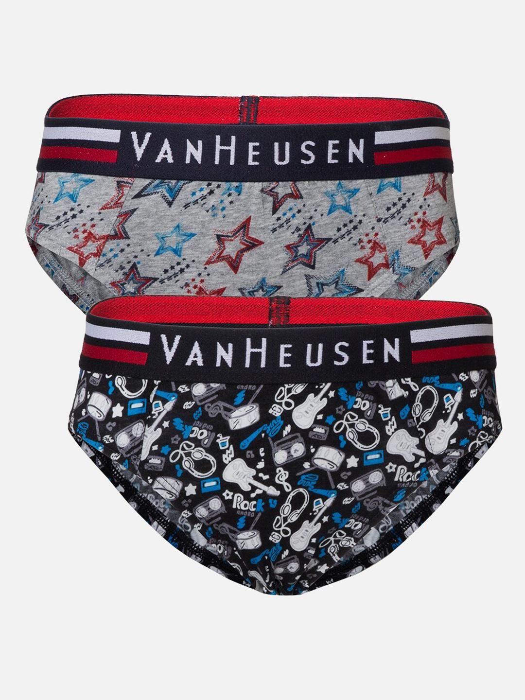 Buy Van Heusen Boys Pack Of 2 Allover Print Ultra Soft Durable Elastic ...