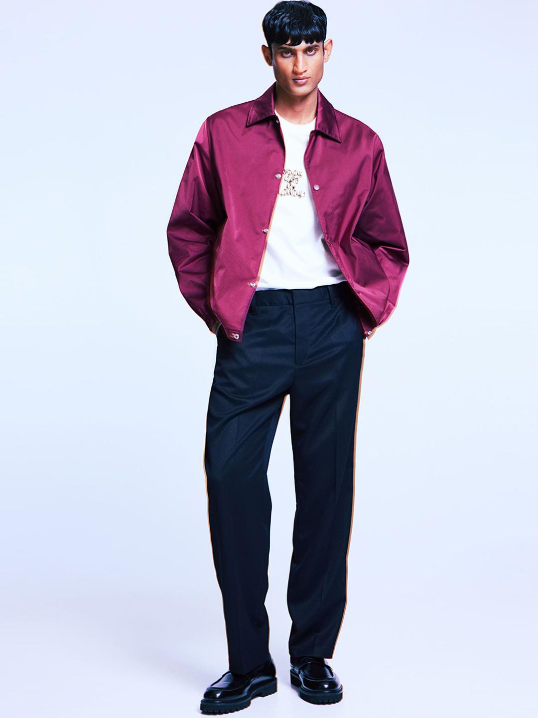 Buy H&M Loose Fit Satin Coach Jacket - Jackets for Men 25542052 | Myntra