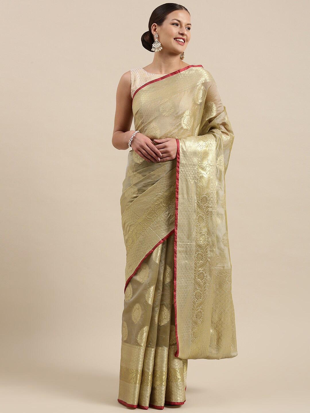 Buy PTIEPL Banarasi Silk Works Ethnic Motif Woven Design Zari Banarasi ...