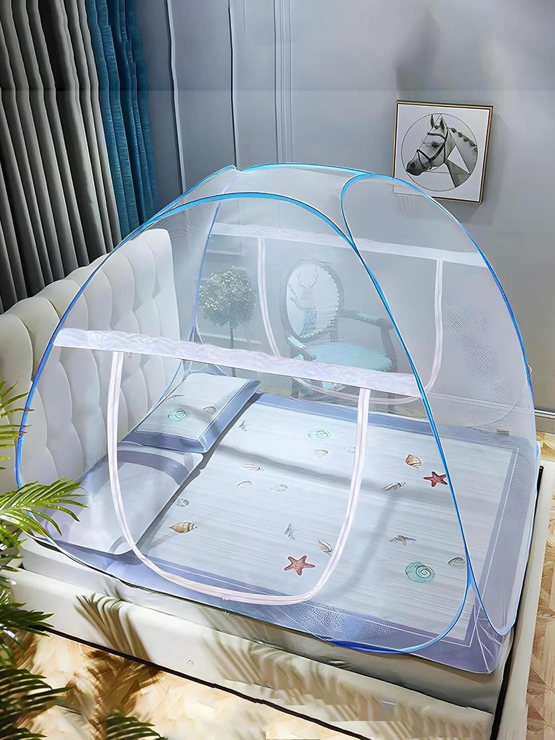 Buy Kuber Industries Blue Mosquito Net For Double Bed - Mosquito Nets ...