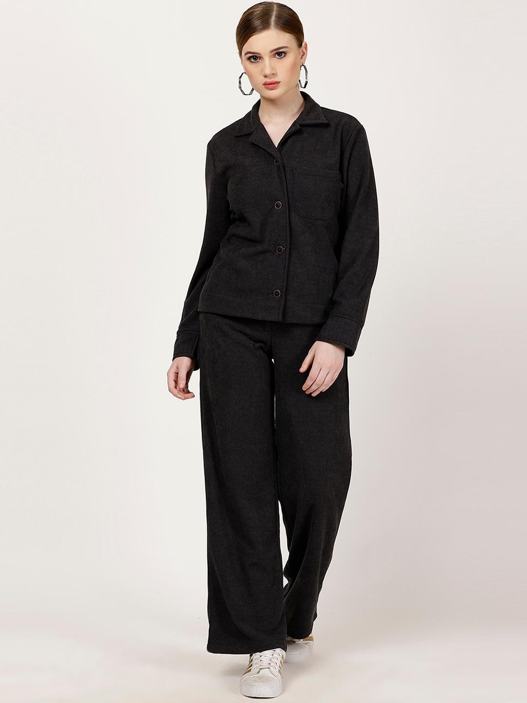 Buy FUTURO Shirt Collar Cotton Shirt With Trousers - Co Ords for Women ...