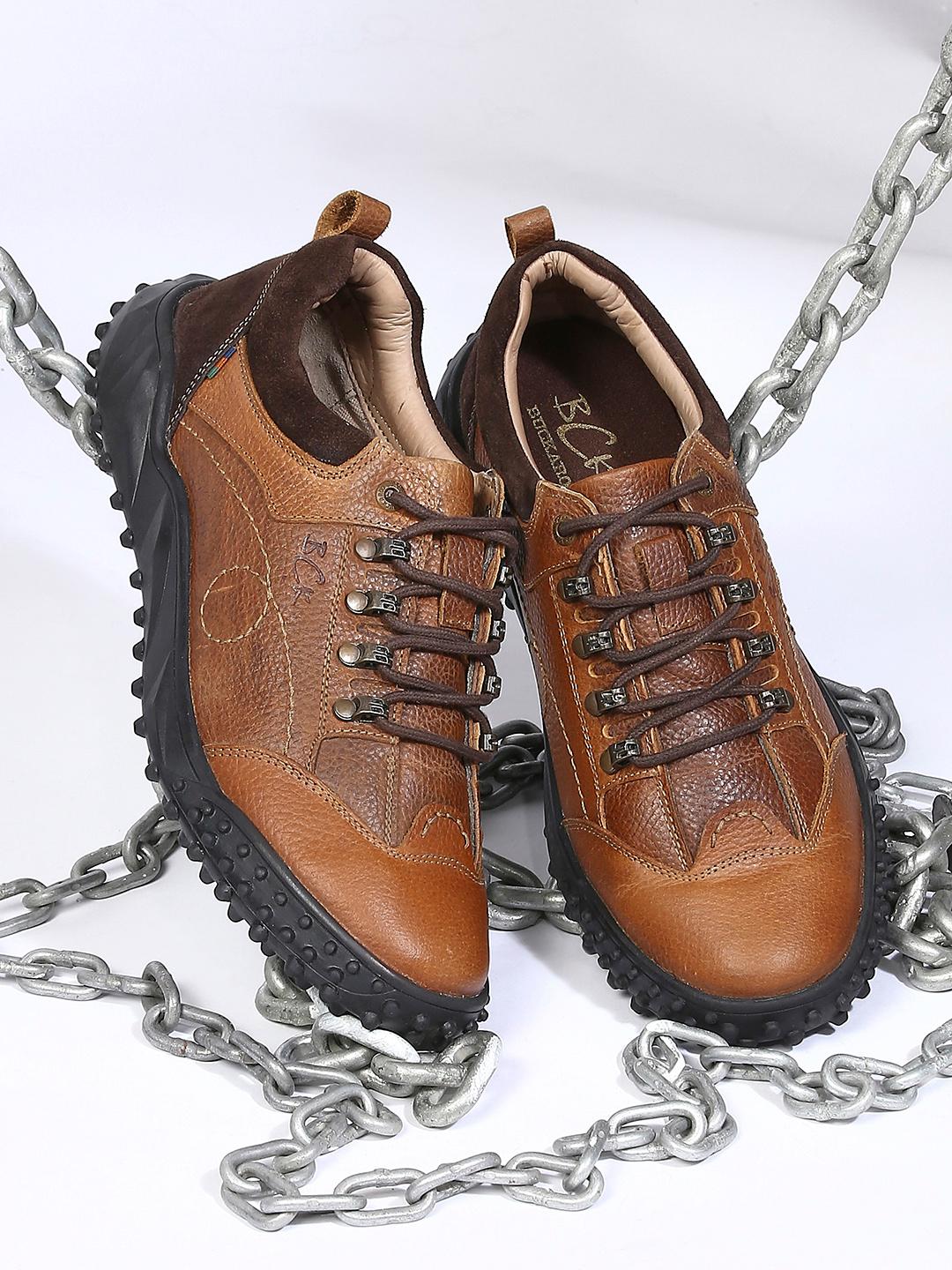 Buy Buckaroo Men Textured Leather Sneakers - Casual Shoes for Men ...