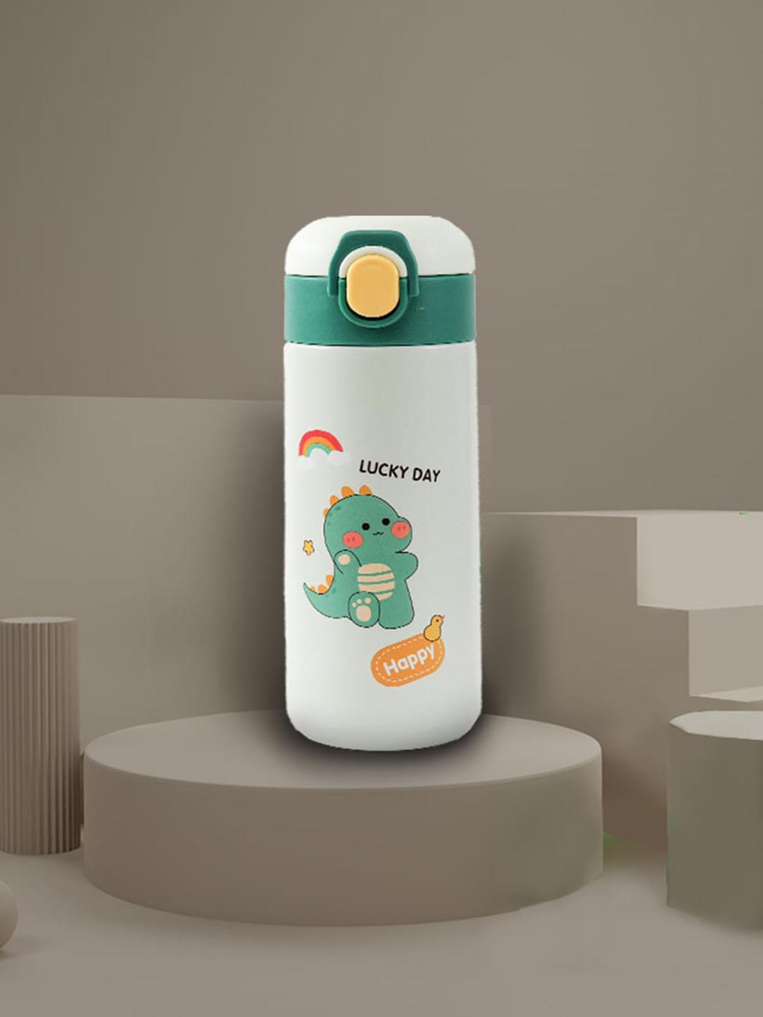 Buy Yellow Bee Cream Coloured Printed Hot & Cold Dino Thermos Flask ...