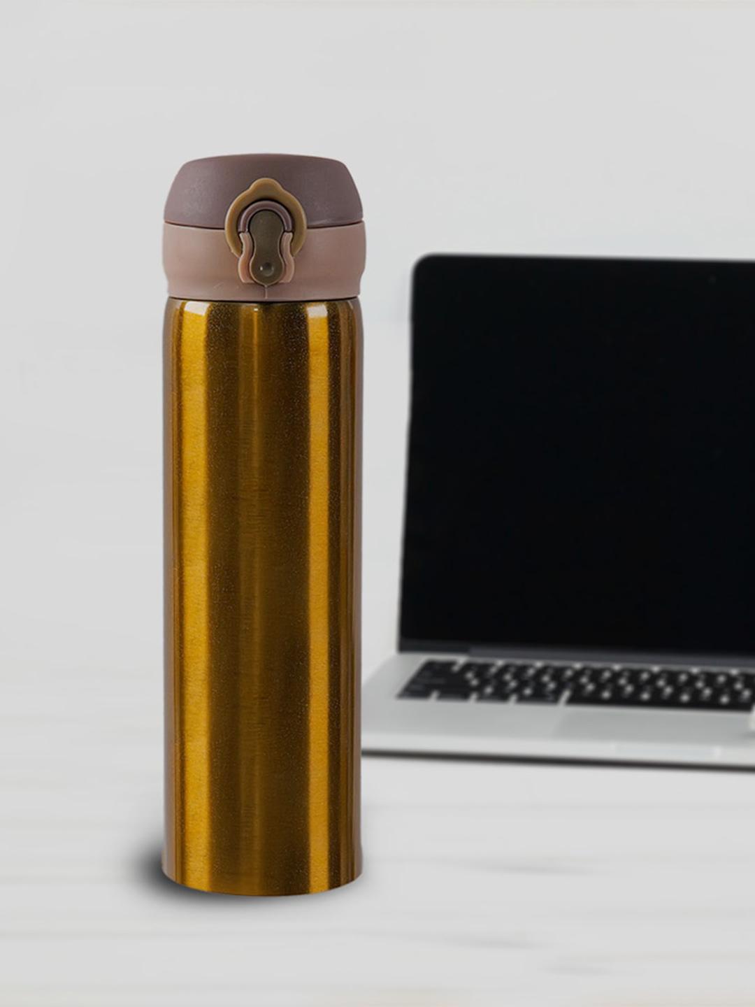 Buy Yellow Bee Gold Solid Stainless Steel Double Wall Vacuum Flask ...