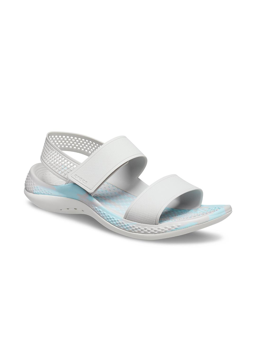 Buy Crocs Women Two Strap Croslite Slip On Flip Flops With Velcro ...