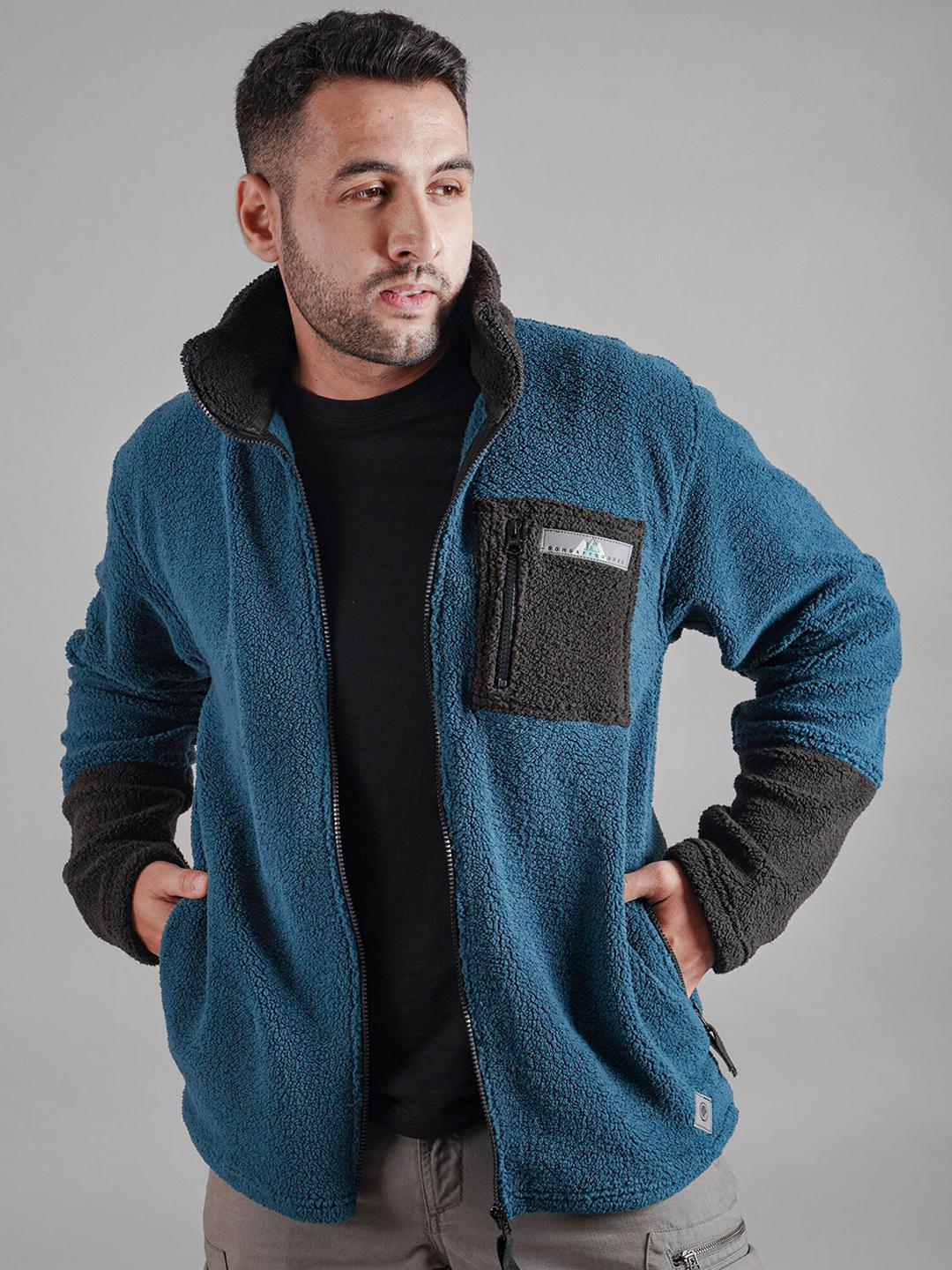 Buy BOMBAY TROOPER Insulator Longline Open Front Fleece Jacket ...