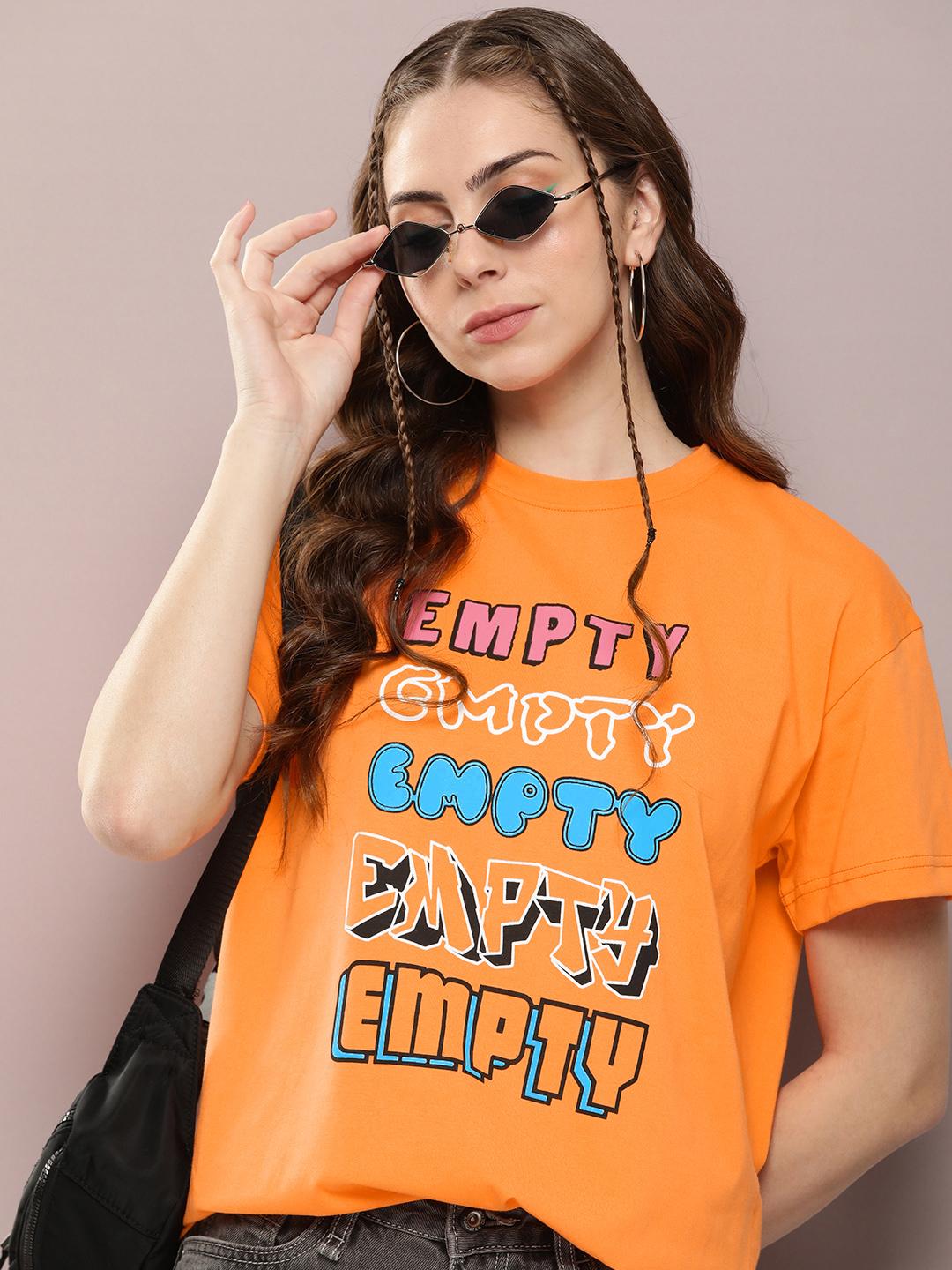Buy Kook N Keech Typography Printed Drop Shoulder Sleeves Oversized ...
