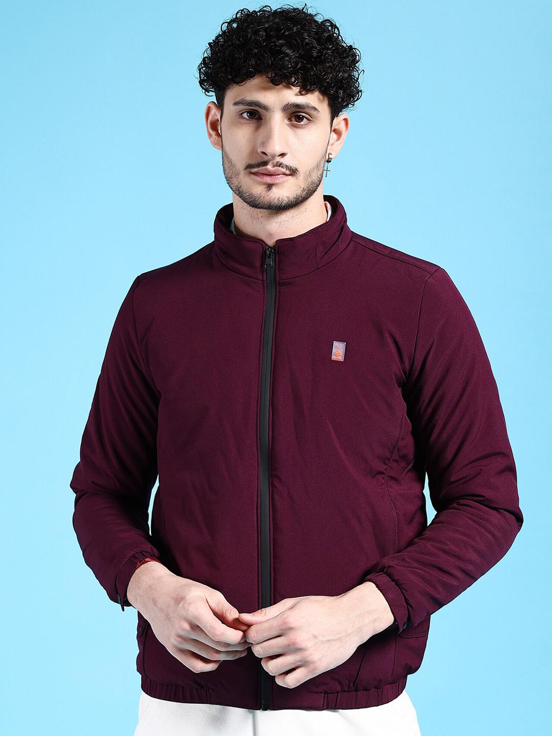 Buy The Indian Garage Co Men Regular Fit Zip Front Bomber Jacket ...