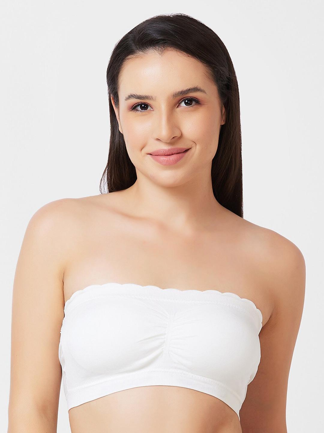 Buy FashionRack Half Coverage Lightly Padded Cotton Bandeau Bra - Bra ...
