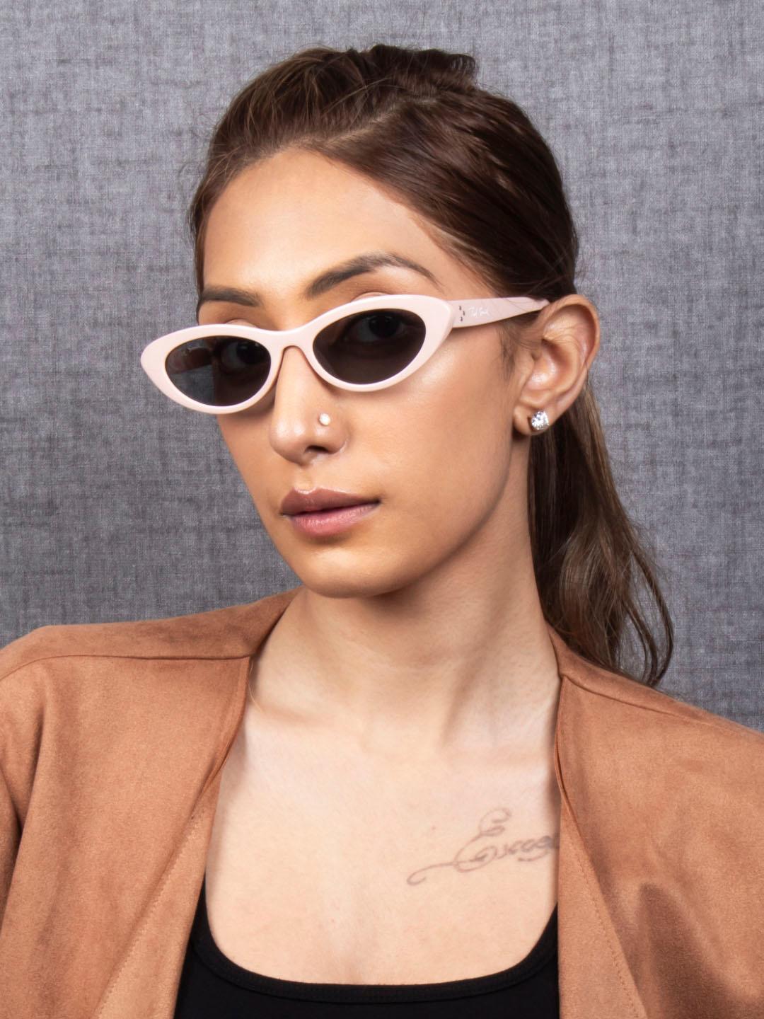 Buy Ted Smith Cream Cat Eye Women Sunglasses With UV Protected Lens ...