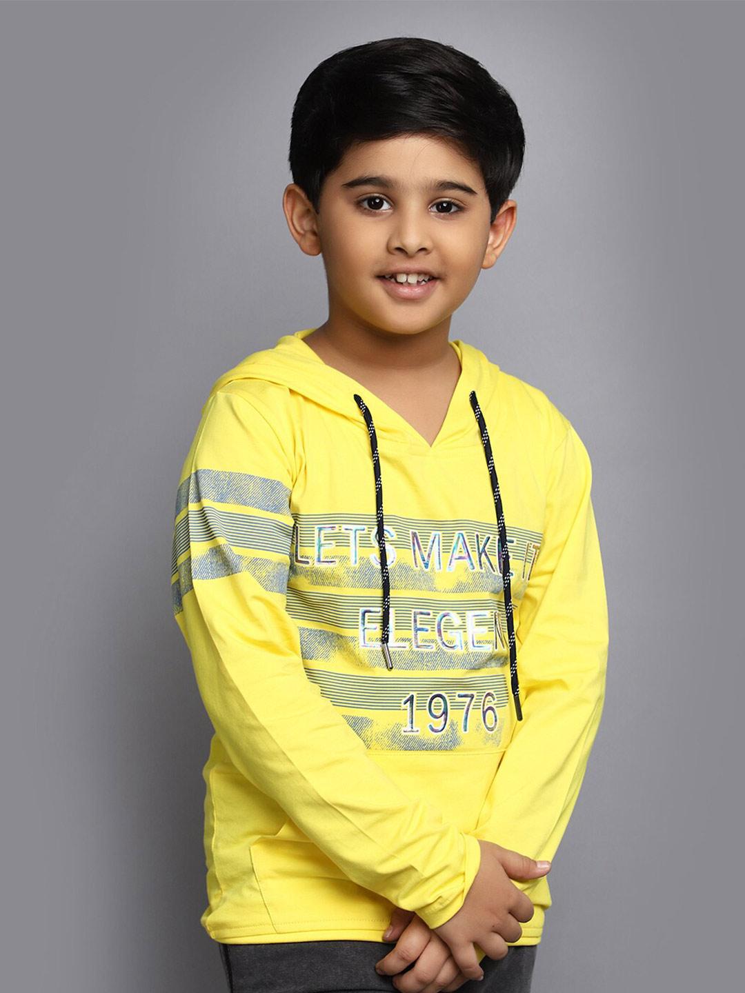Buy V Mart Boys Typography Printed Hooded Cotton T Shirt - Tshirts for ...
