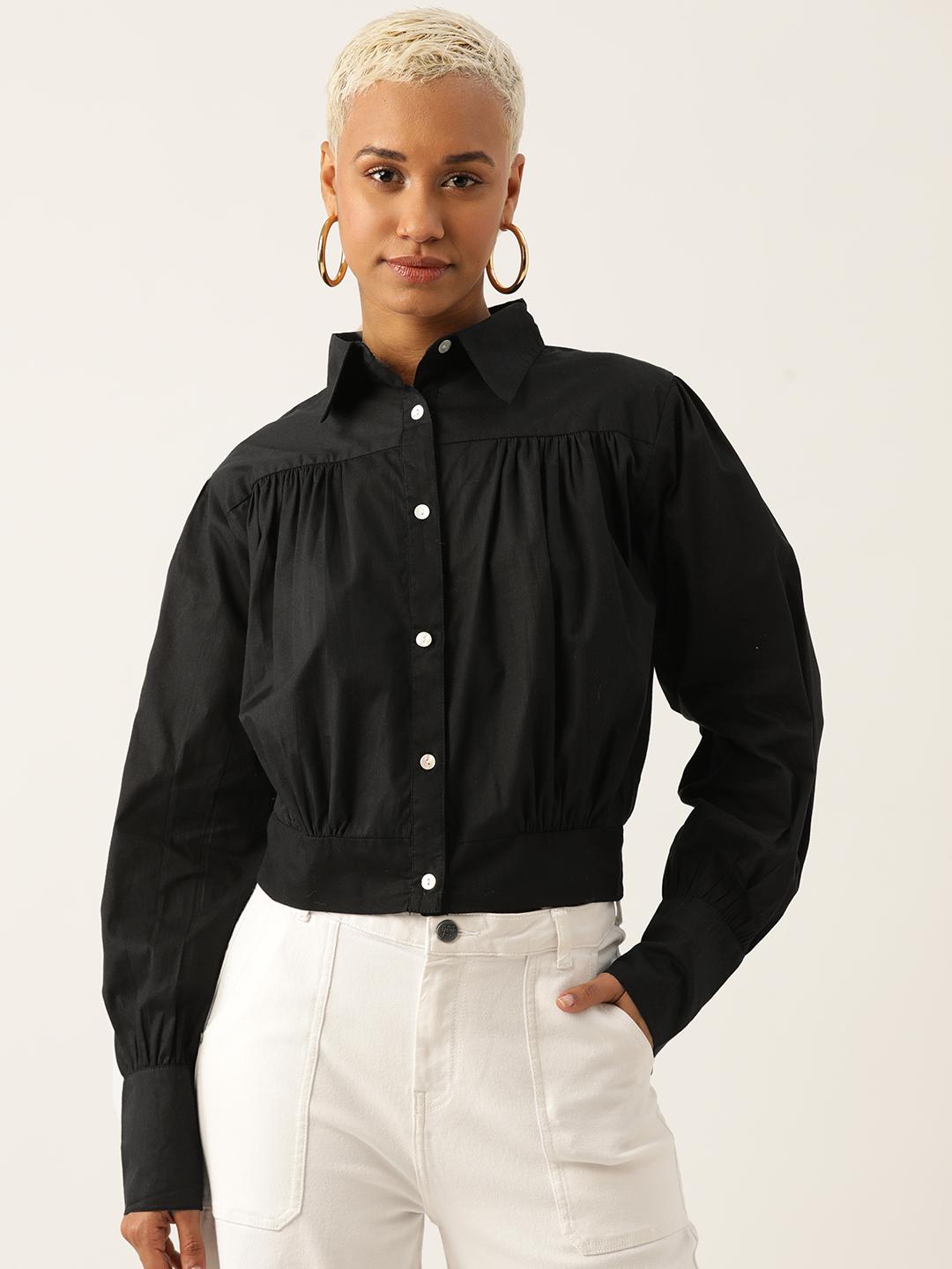 Buy LABEL REGALIA Modern Puff Sleeves Boxy Casual Shirt - Shirts for ...