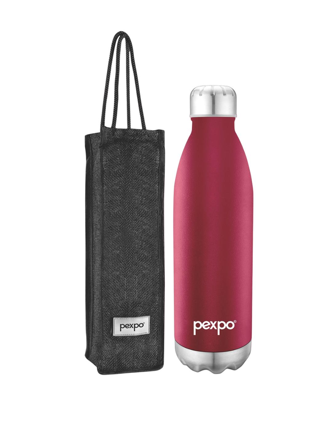 Buy Pexpo Electro Maroon Solid Stainless Steel Spill Proof Flask 1.5L ...