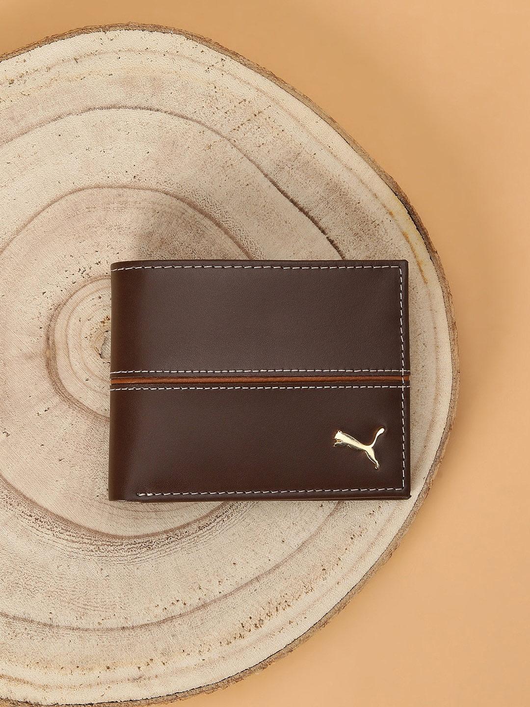 Buy Puma Leather Stripe Bi Fold Wallet - Wallets for Unisex 25815662 ...