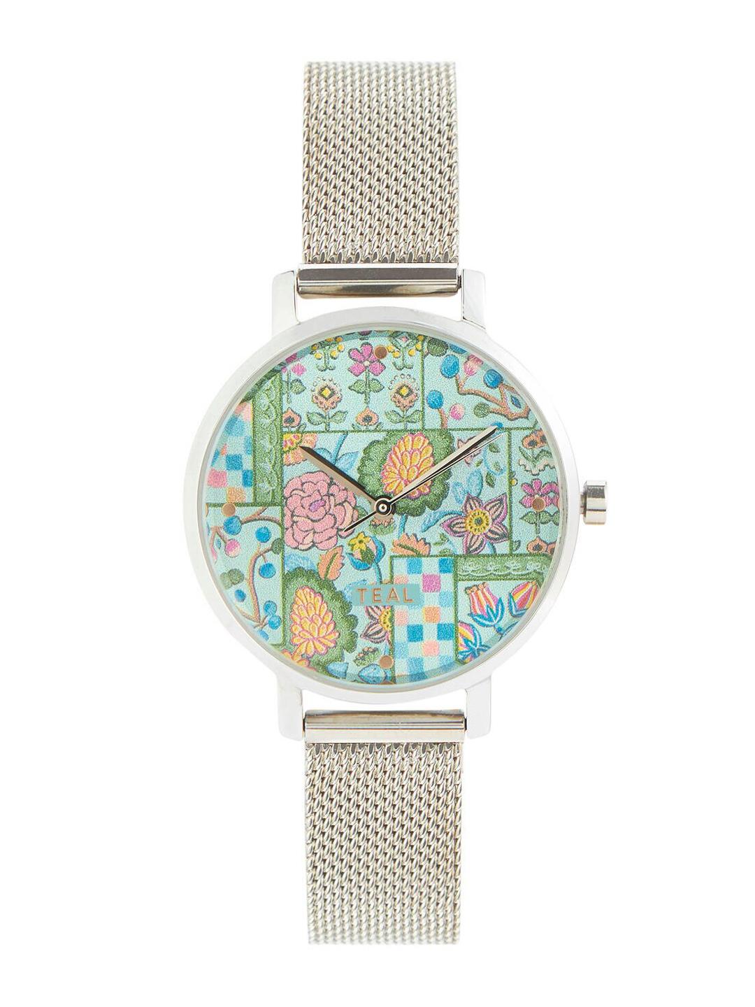 Buy TEAL BY CHUMBAK Women Water Resistance Stainless Steel Analogue ...