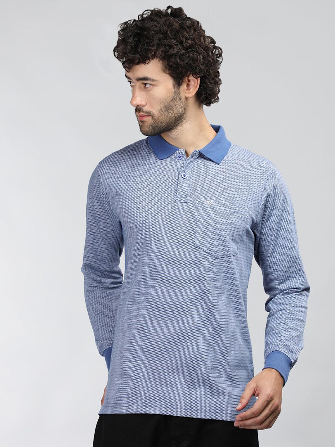 Buy NEVA Polo Collar Pocket Detail Cotton T Shirt - Tshirts for Men ...