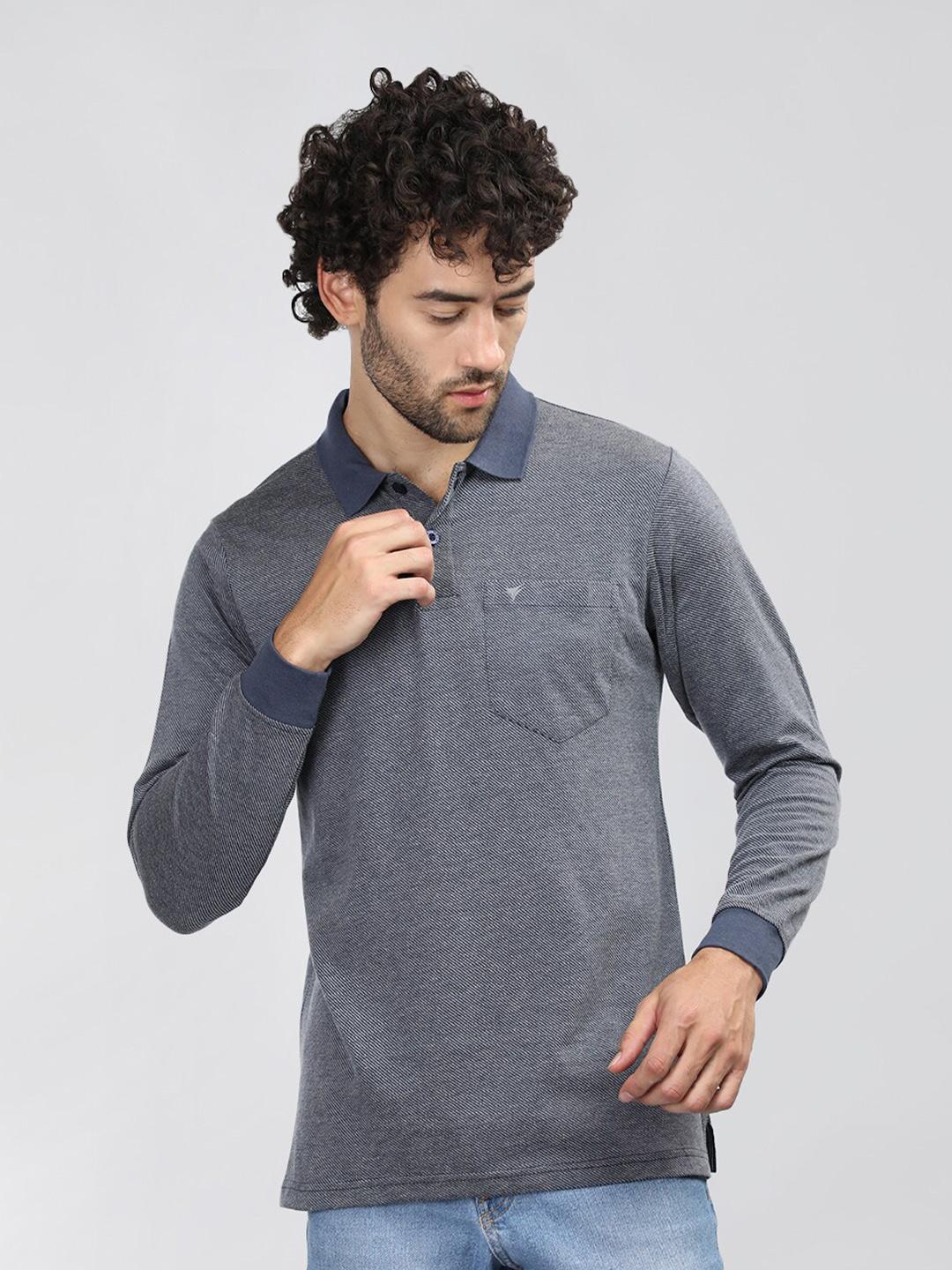 Buy NEVA Polo Collar Pocket Detail Pure Cotton T Shirt - Tshirts for ...