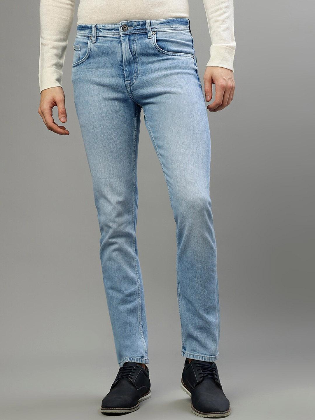 Buy LINDBERGH Men Tapered Fit Heavy Fade Mid Rise Clean Look ...