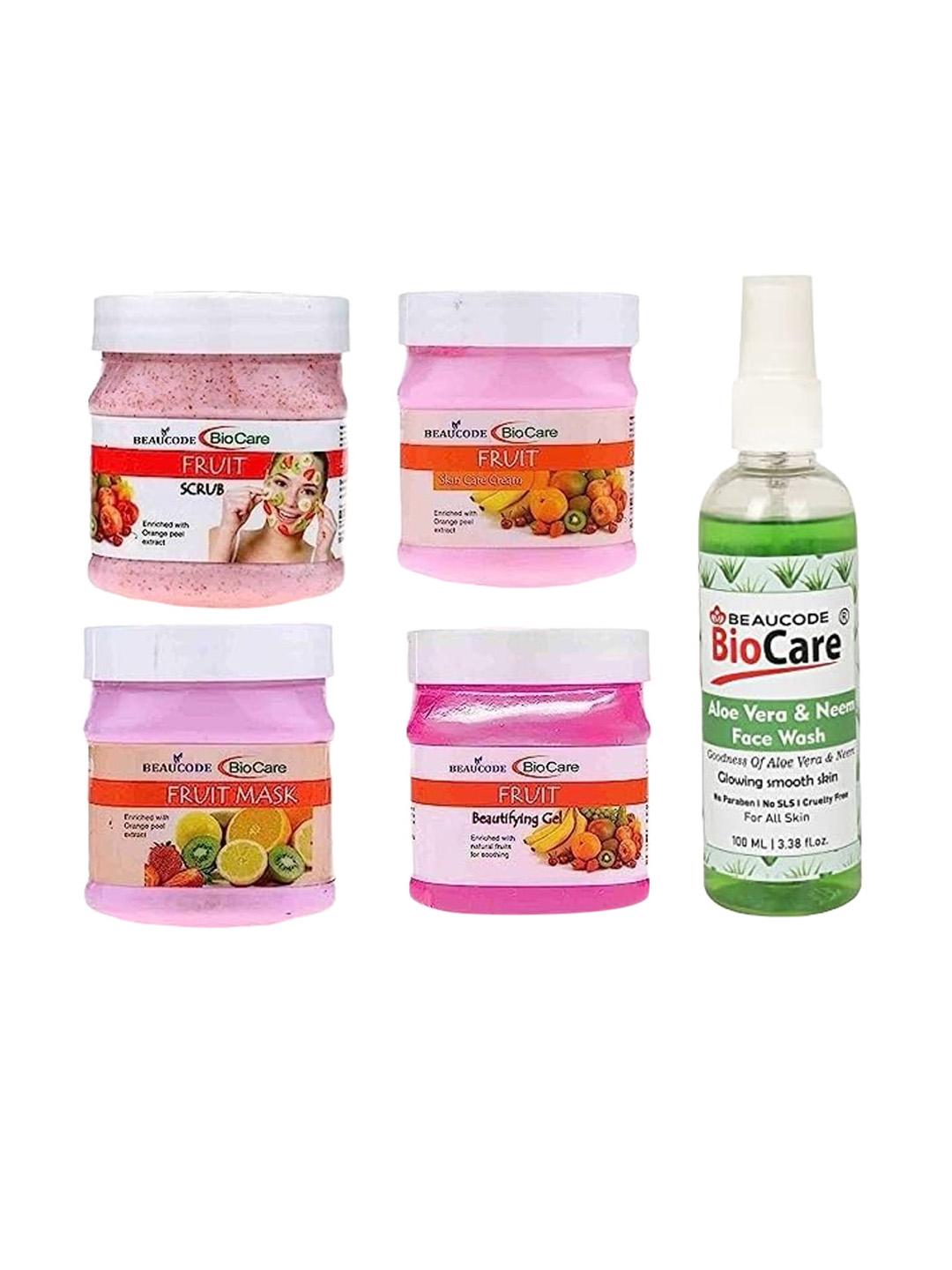 Buy BEAUCODE BIOCARE 5 Pcs Fruit Facial Kit 250g Each With Aloevera ...