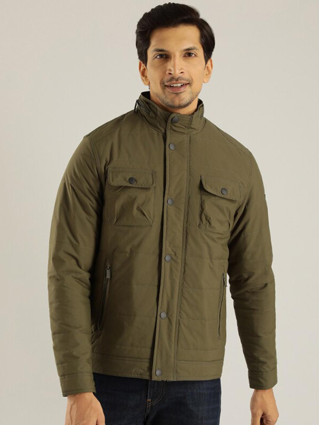 Buy Indian Terrain Mock Collar Lightweight Padded Jacket - Jackets for ...