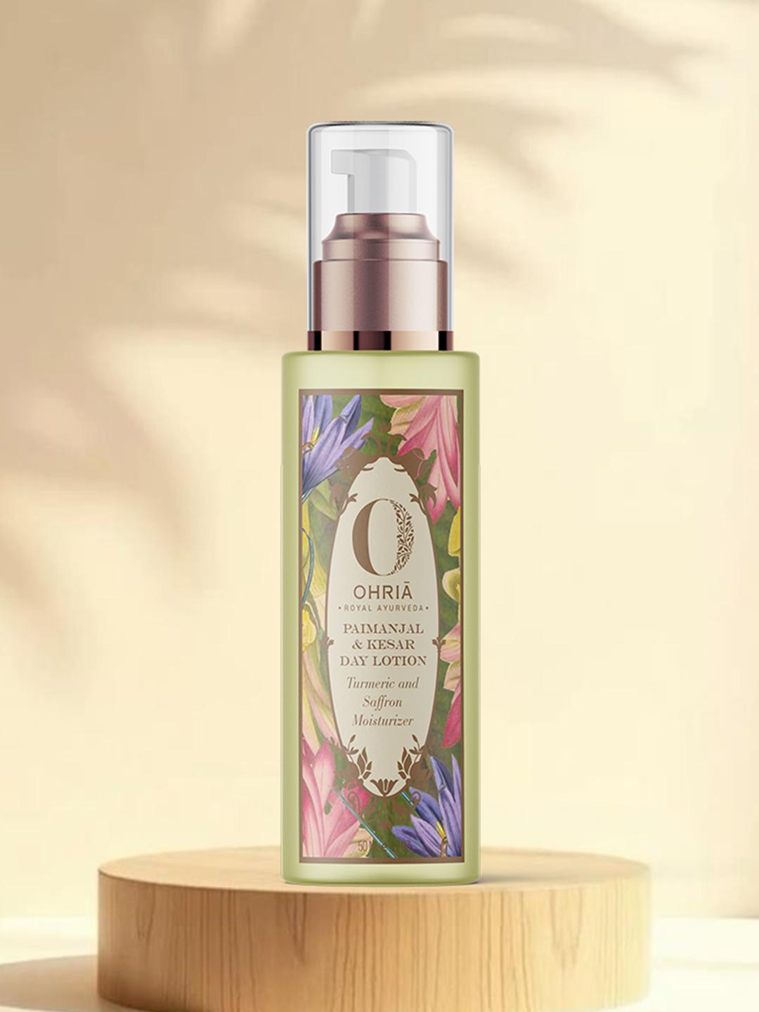 Buy OHRIA AYURVEDA Paimanjal & Kesar Day Lotion With Turmeric & Saffron ...