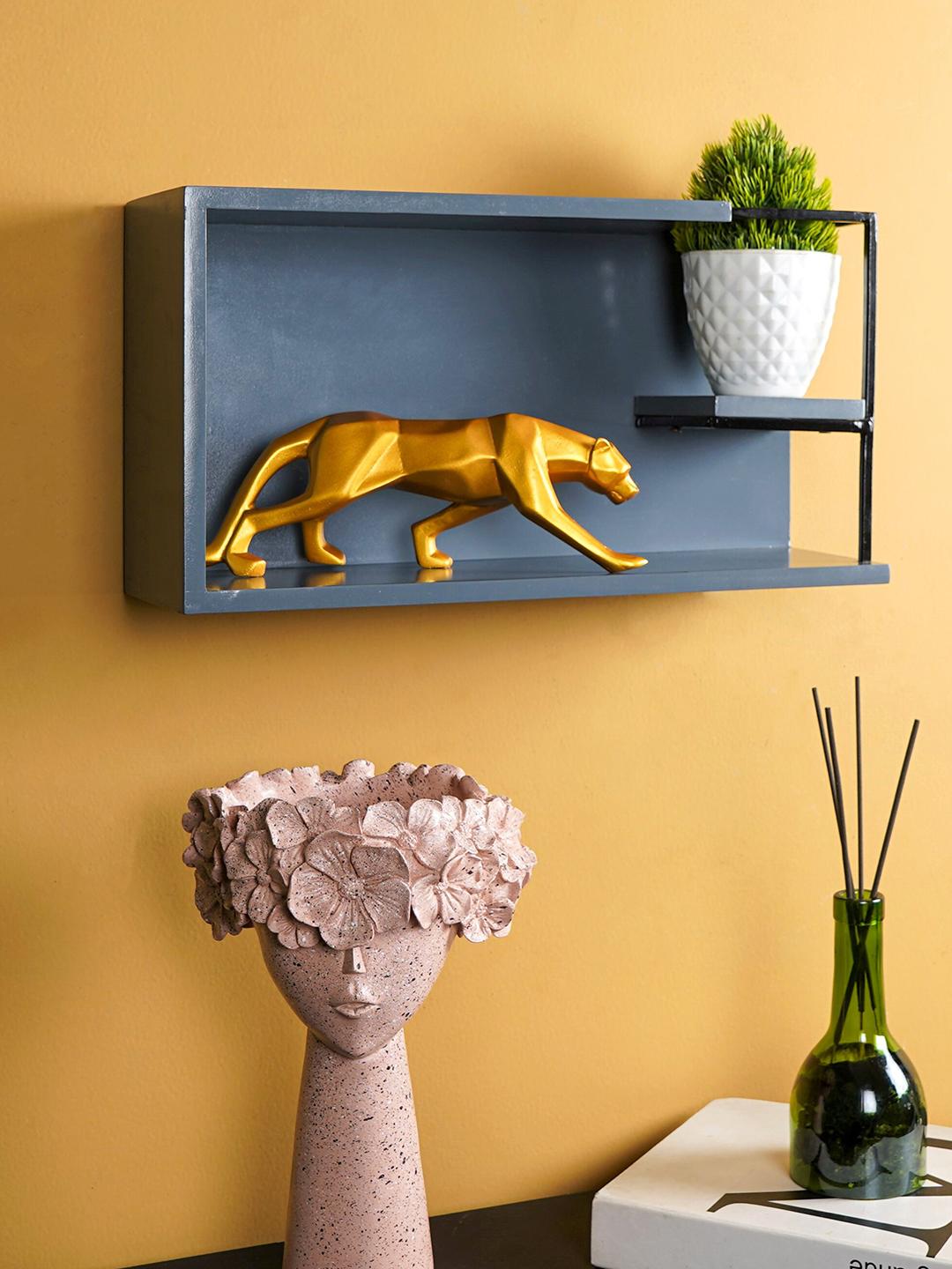 Buy THE ARTMENT Grey Basic Wall Shelf - Wall Shelves for Unisex ...