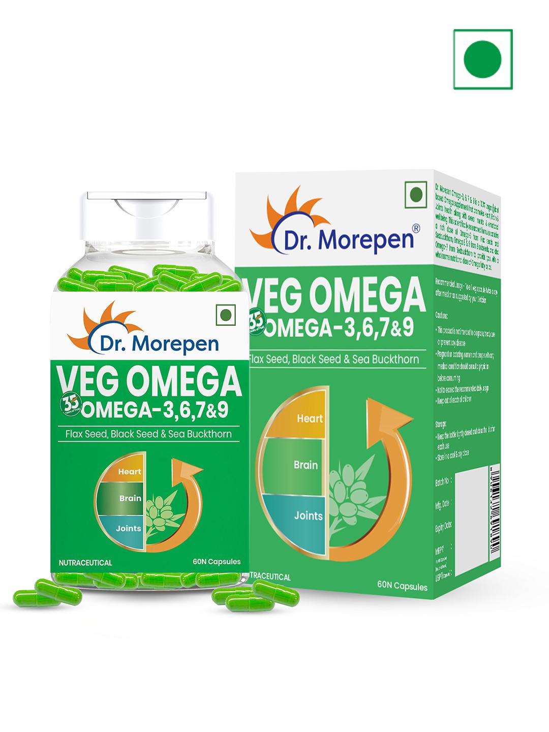 Buy Dr. Morepen Veg Omega 3 6 7 & 9 Capsules 500mg 60 Veg Capsules ...