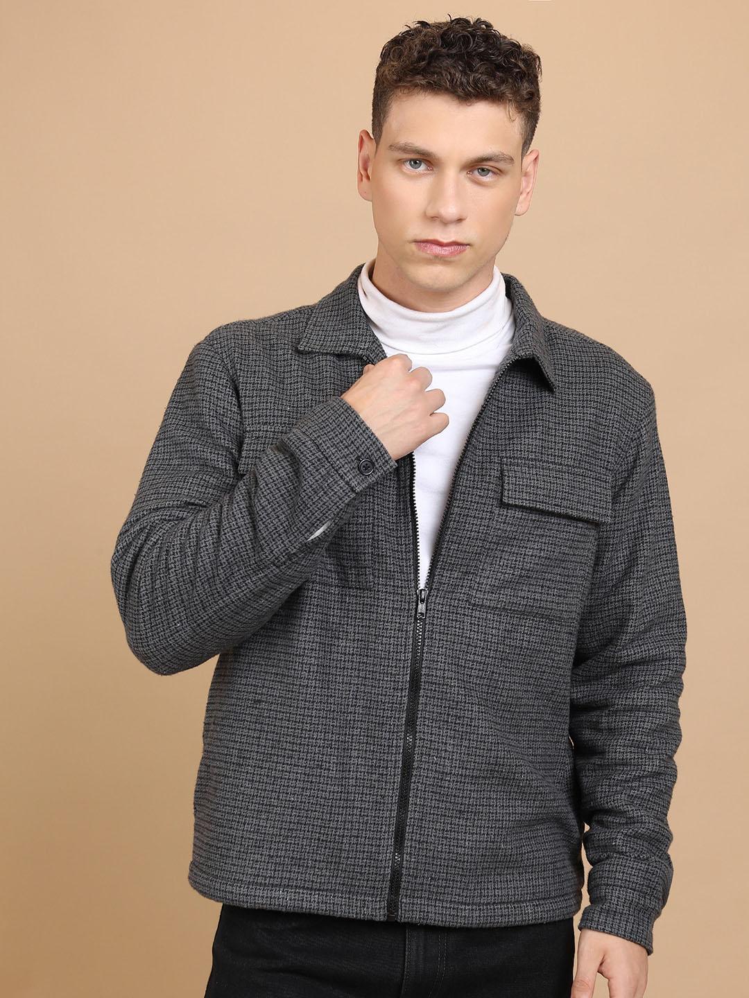 Buy HIGHLANDER Self Design Cotton Shacket - Shackets for Men 25940064 ...