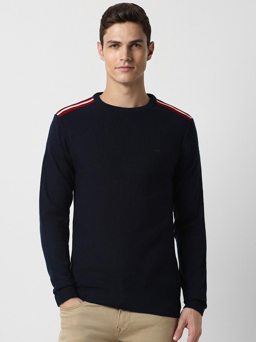 Buy Peter England Casuals Crew Neck Long Sleeve Acrylic Pullover ...