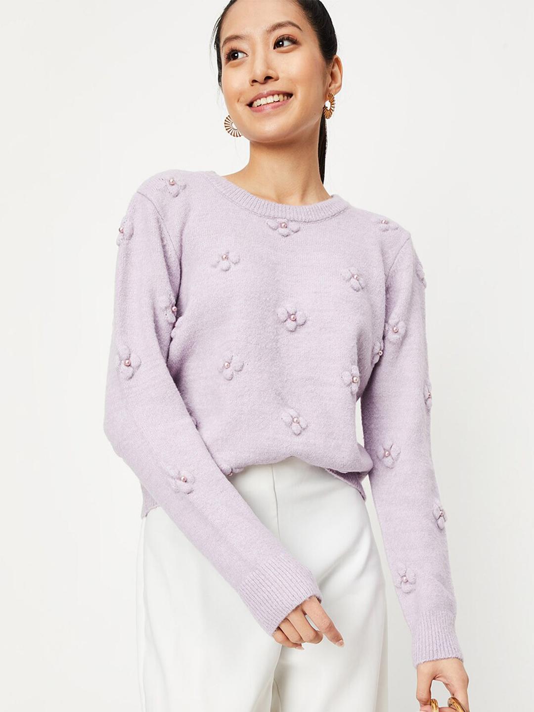 Buy Max Self Designed Pullover - Sweaters for Women 25991672 | Myntra