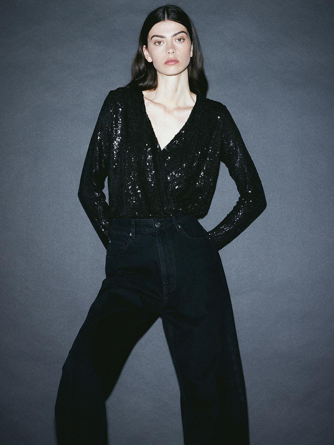 Buy H&M Sequined Body - Bodysuit for Women 26004162 | Myntra