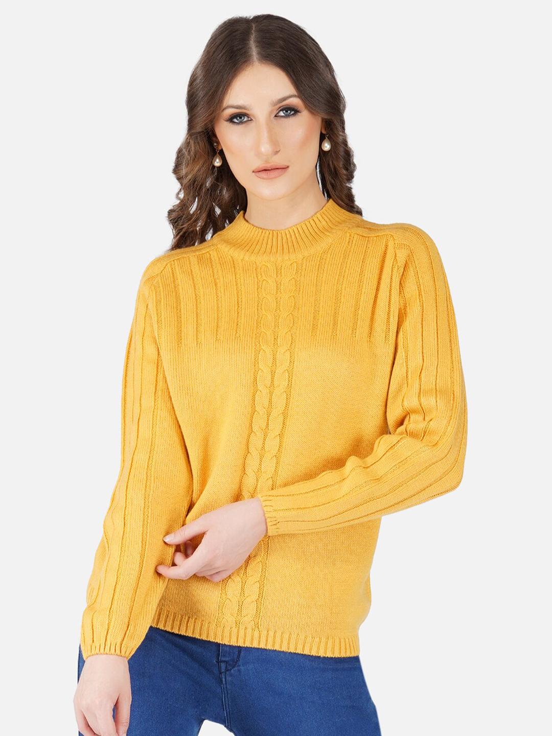 Buy Chemistry Cable Knit Self Design Acrylic Pullover Sweater ...