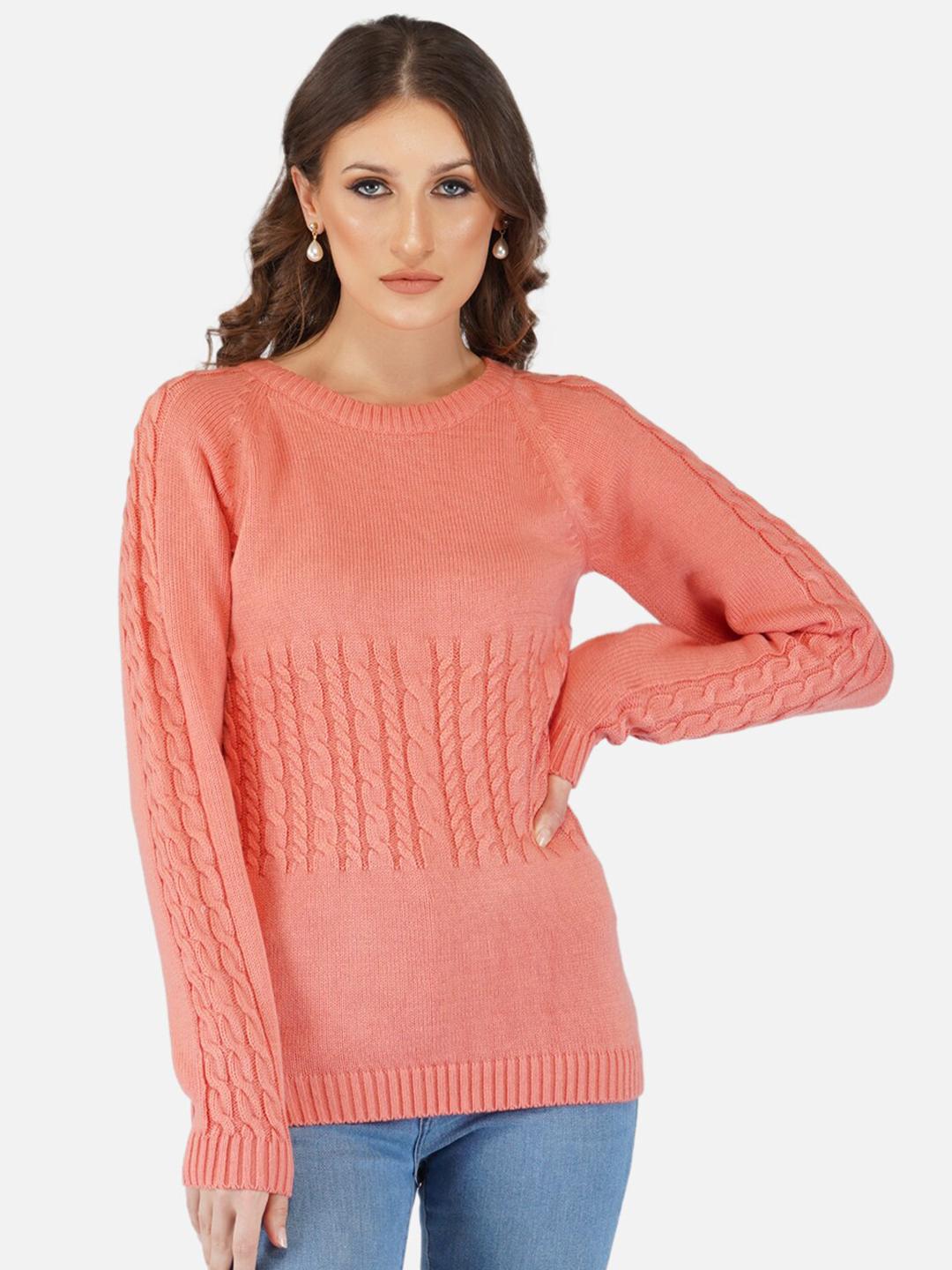 Buy Chemistry Cable Knit Self Design Acrylic Pullover Sweater ...