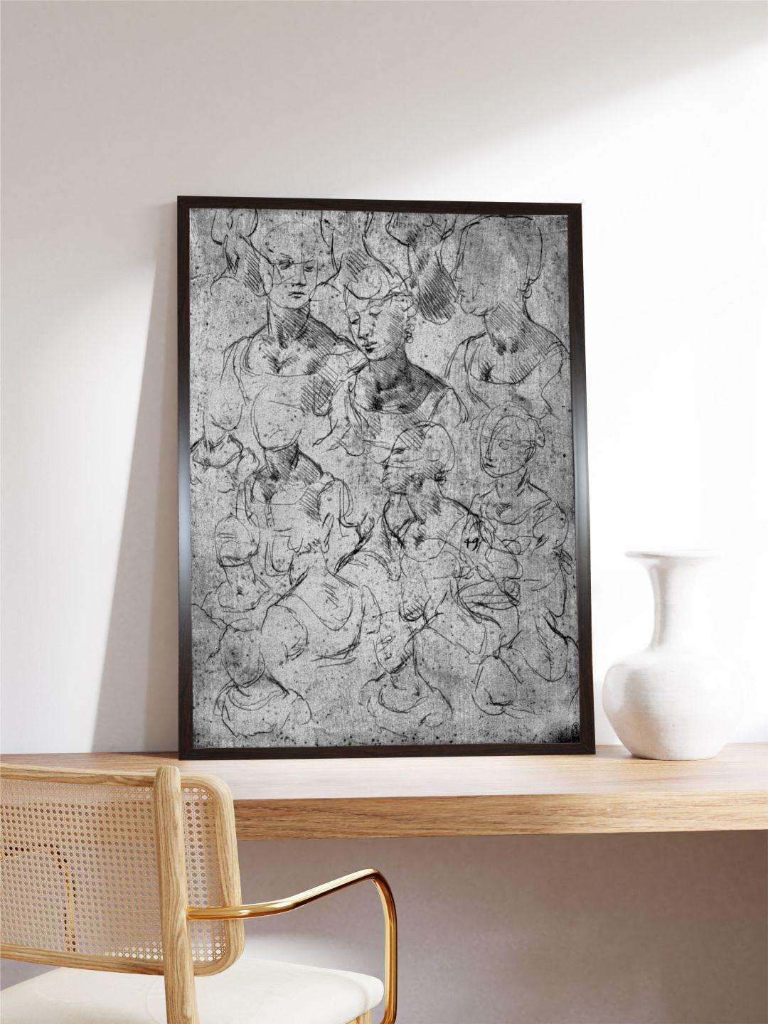 Buy The Art House Grey & Black Female Figure Painting Wall Art - Wall ...