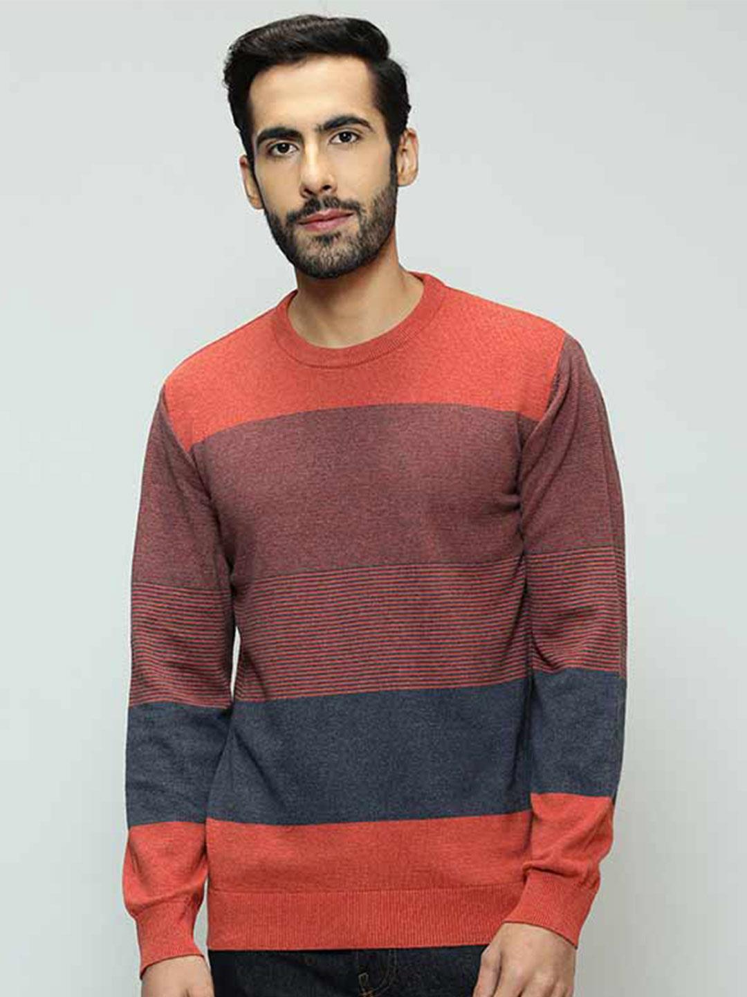 Buy Indian Terrain Colourblocked Round Neck Pullover Sweater - Sweaters ...