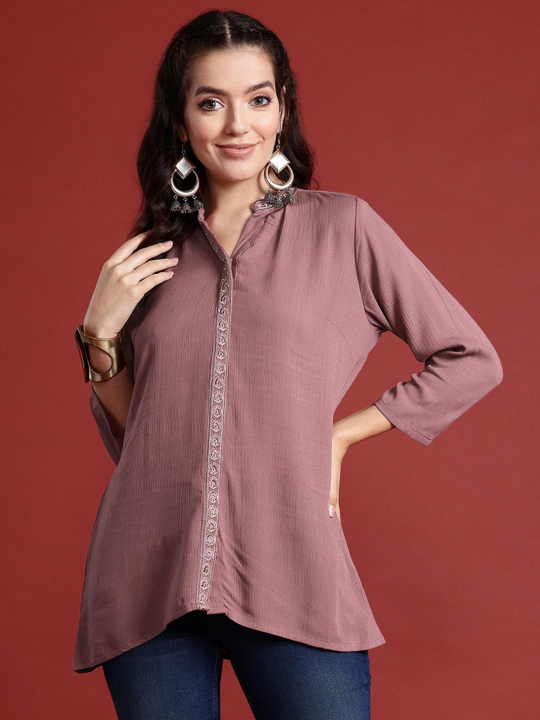 Buy Anouk Embroidered Thread Work Thread Work Short Kurti - Kurtis for ...