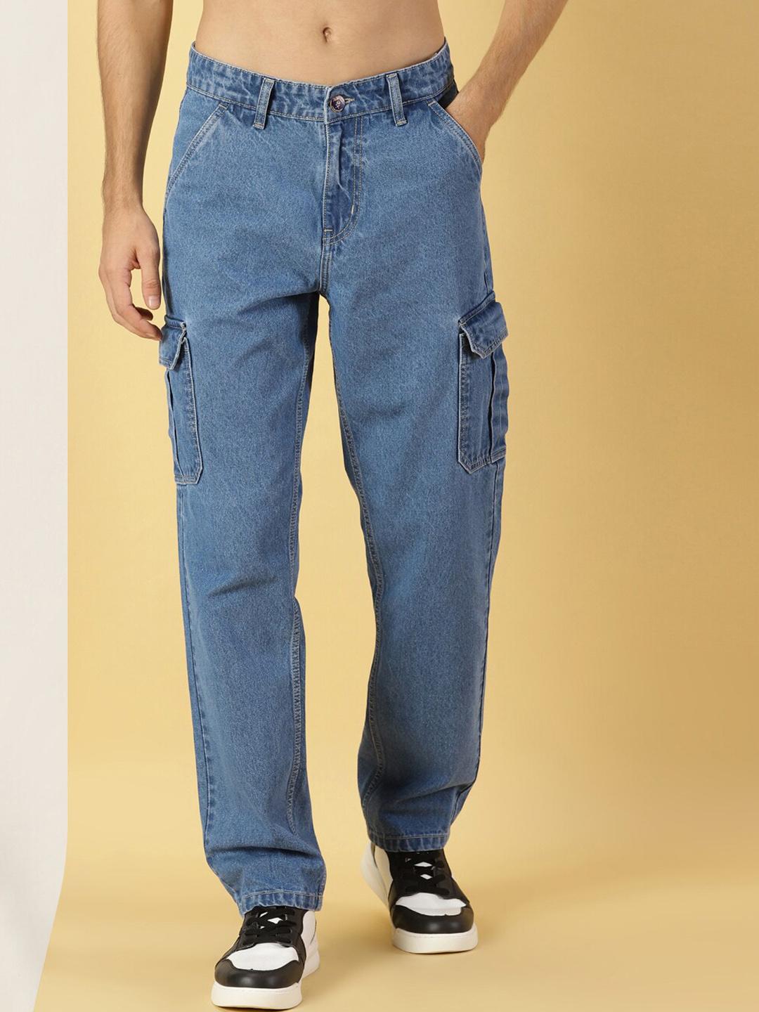 Buy Thomas Scott Men Mid Rise Loose Relaxed Fit Clean Look Light Fade ...